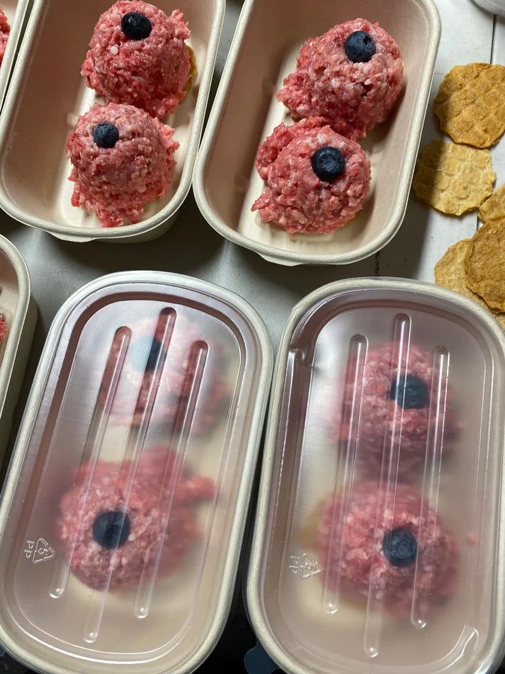 🐾 Raw Paw Treats: Pure, Tasty, & Nutritious! 🍖🫐